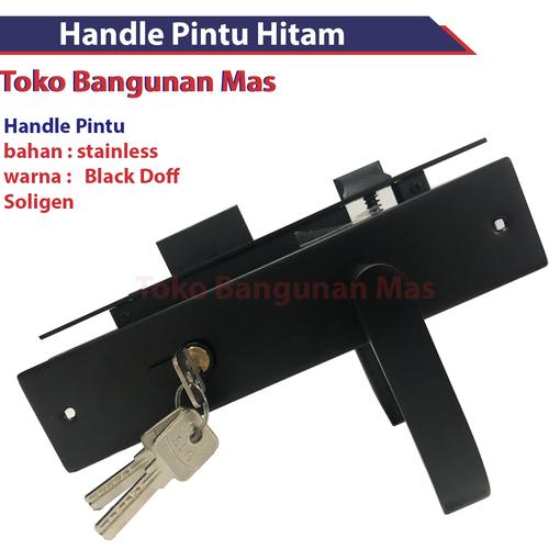 Jual Kunci Pintu Hitam stainless SOLIGEN Handle pintu Besar BLACK ...