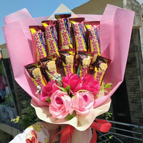 Jual SNACK BUCKET / SNACK DAN BUCKET BUNGA / BUKET ULANG TAHUN / WISUDA ...