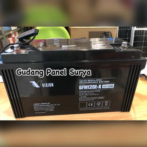 Jual Baterai Kering Aki Accu Baterry VRLA VISION 12V 120AH 120 ah ...