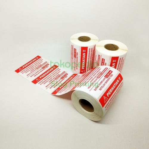 Promo Sticker Label Perhatian Video Unboxing 6 x 8 cm (1 roll isi 300 ...