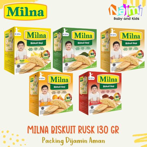 Jual Milna Biskuit Rusk Bayi DHA 130 gr | Snack MPASI Baby 130gr ...