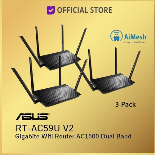Jual ASUS RT-AC59U V2 AiMesh 3 Pack WIFI AC1500 Wireless Router AC59U ...