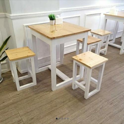 Jual meja cafe resto meja makan 1 meja 2 kursi - meja saja - Kota Depok ...