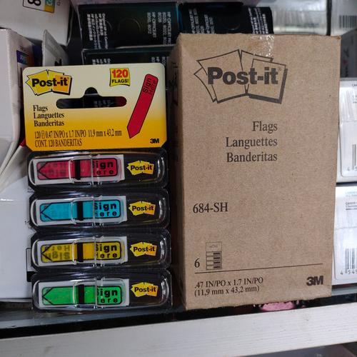 Jual post it sign here 4 warna 11,9mm×43,2mm (684-SH) - Jakarta Pusat ...