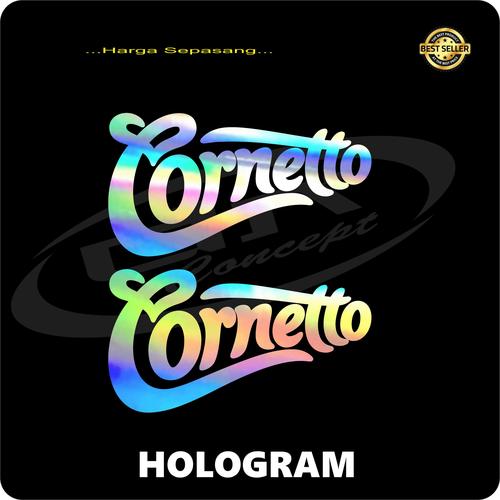 Jual Cutting Sticker Stiker Corneto CORNETTO Viral Logo Hologram Motor ...