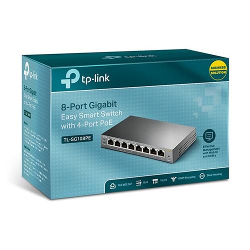 Jual TP-Link SG108PE 8-Port Gigabit Easy Smart 4-Port PoE+ Switch ...