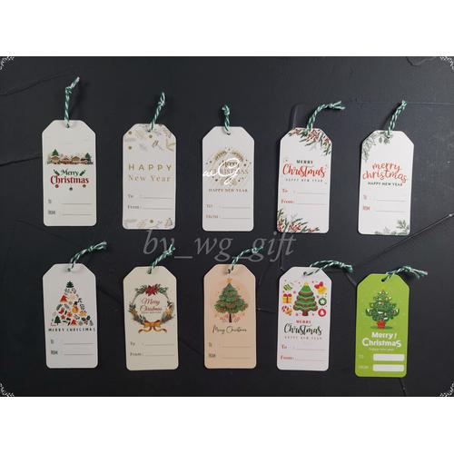 Jual Hang Tag Natal / Tahun Baru - Kartu Ucapan Motif A; Ukuran 5x10 cm ...
