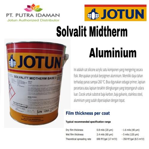 Jual JOTUN CAT TAHAN PANAS / SOLVALITT MIDTHERM ALUMINIUM 5L / JOTUN ...