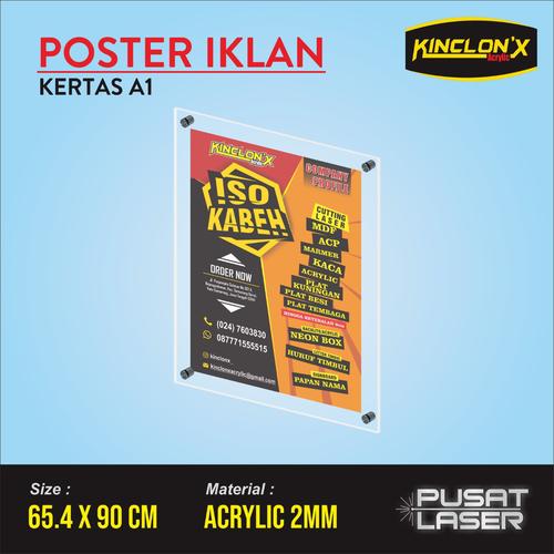 Jual Poster Iklan/ Frame akrilik/bingkai/ display A 1 - Kota Semarang ...