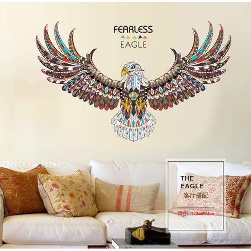 Jual stiker dinding karakter elang boho style fearless eagle - Kab ...