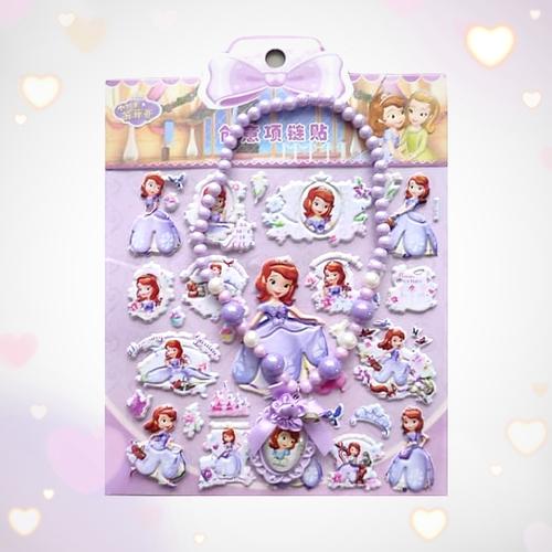 Jual Necklace Sticker Gambar Tempel Kalung Disney Princess Sophia III ...