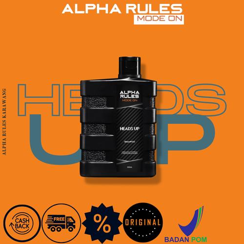 Jual SHAMPOO KHUSUS PRIA - ALPHA RULES HEADS UP - 250ML - Kab. Karawang ...