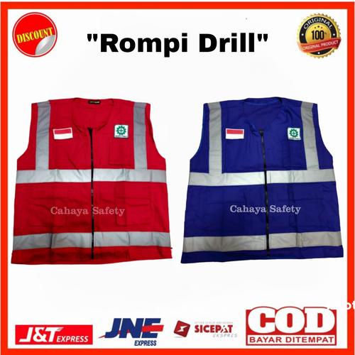 Jual Rompi Safety Rompi Safety Proyek + Logo K3 - Bendera Merah putih ...