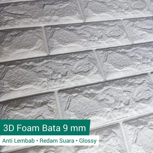 Jual Wallpaper Foam 3D Peredam Suara dan Panas Bata Putih Tebal 9mm - 2 ...