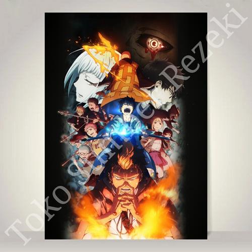 Jual Poster Figure Full Ao No Exorcist Kanvas Paper Rin Cetak Blue ...