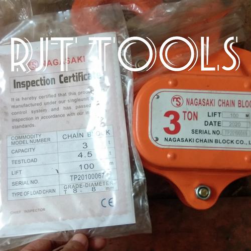 Jual Chain Block Takel 3 Ton x 10 Meter - Takel NAGASAKI Japan ...