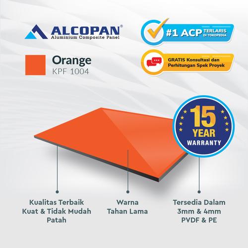 Promo ACP Alcopan Orange PVDF Outdoor 4mm aluminium composite panel ...