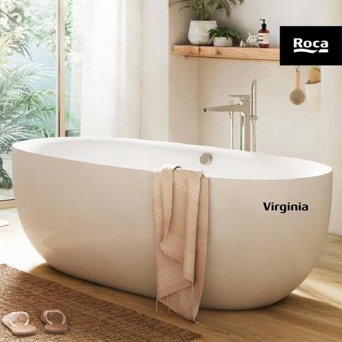 Promo Roca - Bathtub Oval Standing Tipe Virginia White Acrylic Premium ...