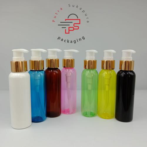 Jual Botol Pump 100Ml Varian Pet/ Botol Pompa 100Ml/Pump Gold Alumunium - botol pink - Kab ...