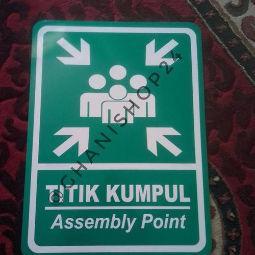 Jual Plang Rambu Titik Kumpul assemby point Alumunium Plat - 20cm X ...