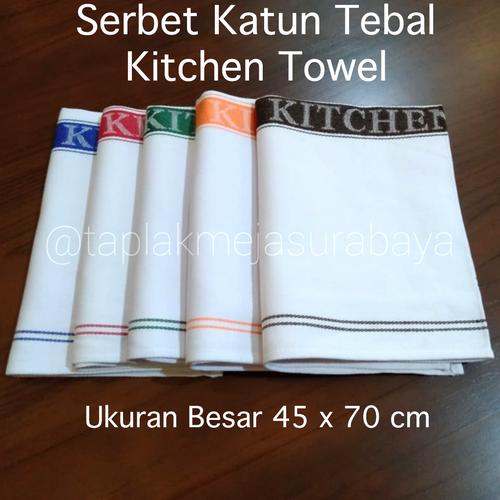 Jual Serbet Kain Lap Dapur Kitchen Towel Ukuran Besar Asli Katun Serap ...