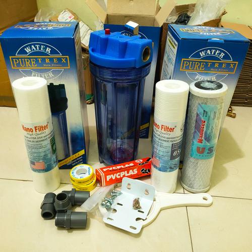 Jual Paket Filter Air 3 Tahap Housing Tebal Drat Kuningan / Nano Filter ...