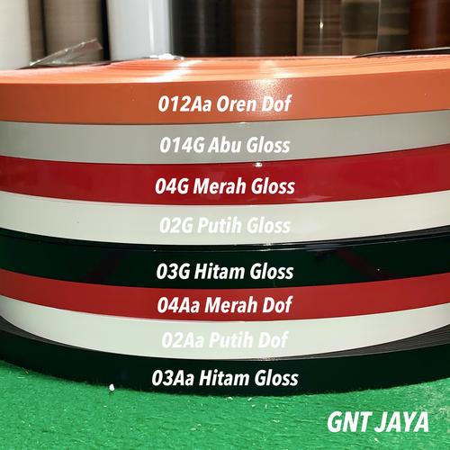 Jual EDGING HPL TACO 22mm 42mm 2cm 4cm 2 4 hitam putih abu gloss dof ...