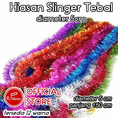 Jual Slinger Tebal Polos Tinsel Hantaran Dekorasi Pesta Natal Selinger ...