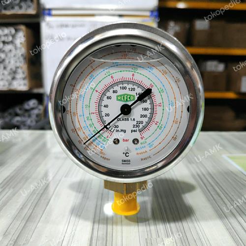 Jual Pressure Gauge REFCO with Oil / Meteran REFCO Low Pressure MR-206-DS - Kota Tanjung Pinang ...