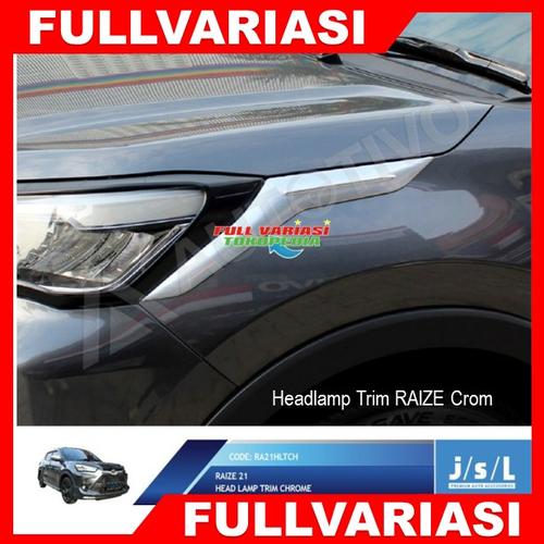 Jual Head Lamp Trim Toyota Raize 2021 Lis Garnish Depan - Hitam ...