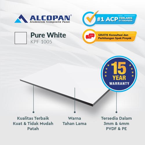 Promo ACP aluminium composite panel Alcopan Pure White PE 4mm Cicil 0% ...
