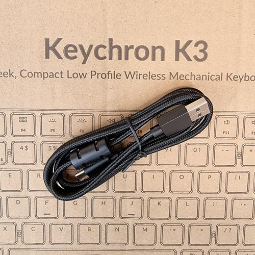 Jual USB-C Straight Angle to USB-A braided Cable for Keychron Keyboard ...