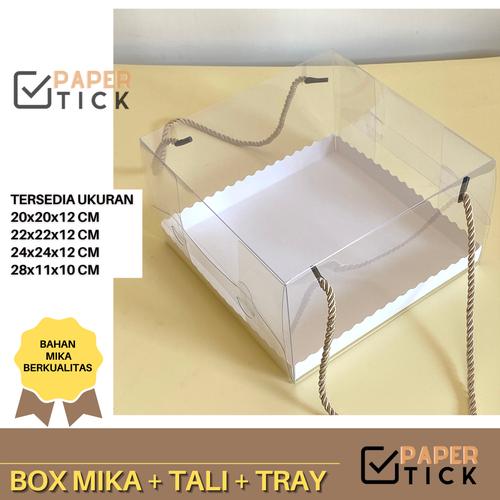 Jual Box Kue Transparan Full Mika +Tali Gold Kotak Hampers Pudding Kue ...