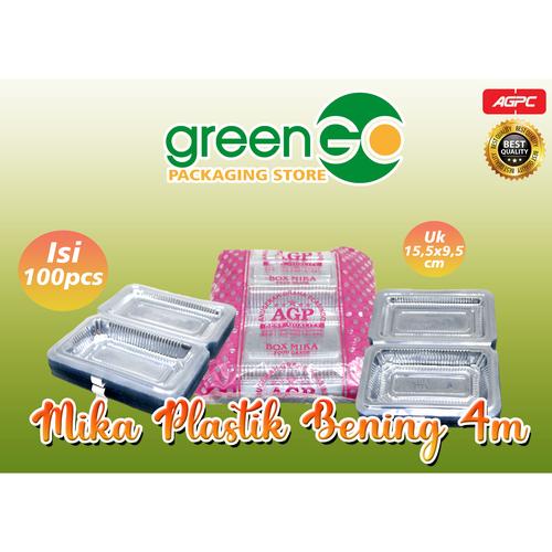 Jual MIKA PLASTIK KUE MAKANAN 4M ISI 100PCS MIKA KOTAK MAKANAN MIKA ...