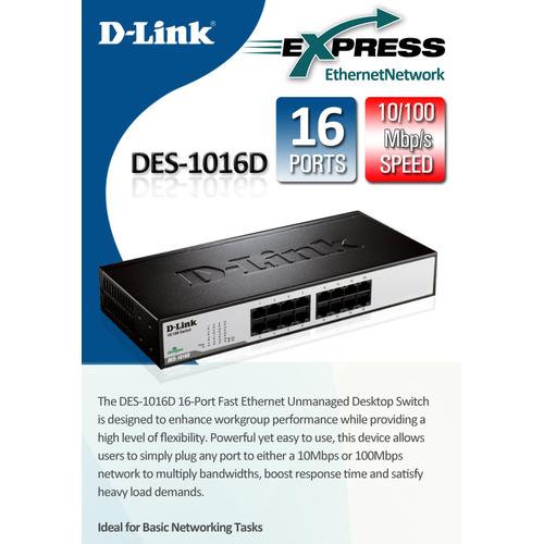 Jual D-Link DES-1016D 1016A - port 10/100M Unmanaged Switch - 1016A ...