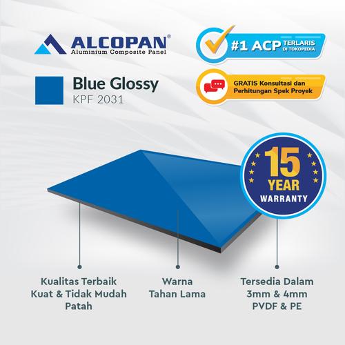 Promo ACP Alcopan Blue Glossy PVDF outdoor 4mm aluminium composite ...