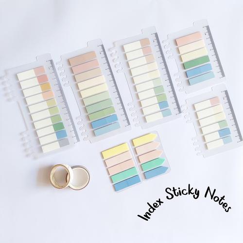 Jual Index Sticky Notes With Ruler Pastel Color 200 Sheets & 120 Sheets ...