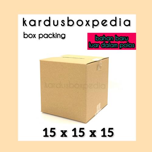 Jual corrugated box BARU 15x15x15 kotak/kardus/karton packing packaging ...