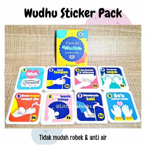 Jual wudhu sticker pack / sticker wudhu vinyl anti air / sticker anak ...