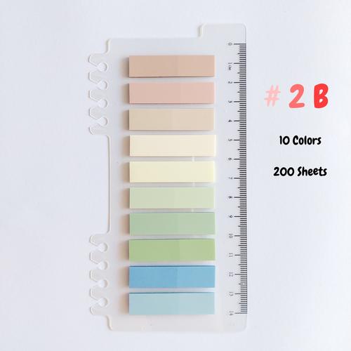Jual Index Sticky Notes With Ruler Pastel Color 200 Sheets & 120 Sheets ...