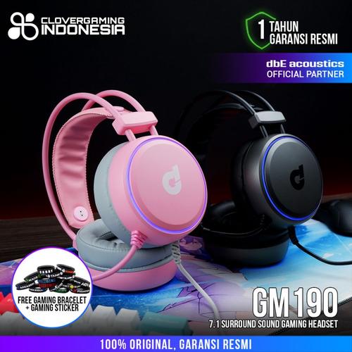 Jual dbE GM190 7.1 Virtual Surround Sound - Gaming Headset - Merah Muda ...