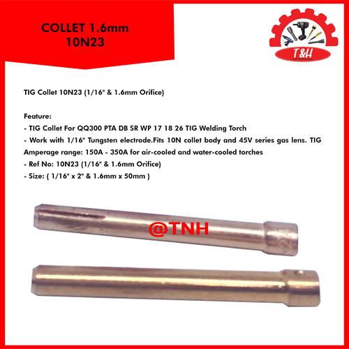 Jual Collet 1/16" 10N23 1.6mm For Welding Tig Torch WP-17 & WP-18 & WP ...