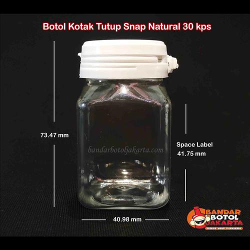 Jual Botol Kotak Snap 30 Natural (Clear) - Jakarta Timur - Bandar Botol ...