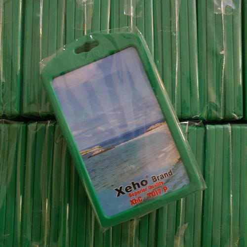 Jual ID Card Casing Case Holder Name Tag Plastik 2 Sisi satuan hijau ...