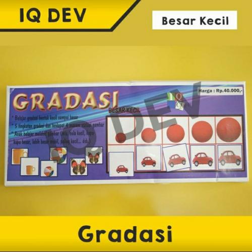 Jual Kartu Gradasi Besar Kecil/IQ Development/Perilaku Autis - Kab ...