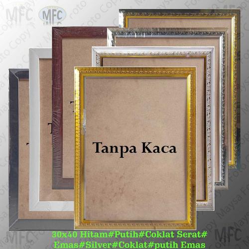 Jual Bingkai foto ukuran 30x40 minimalis hitam & putih tanpa kaca ...