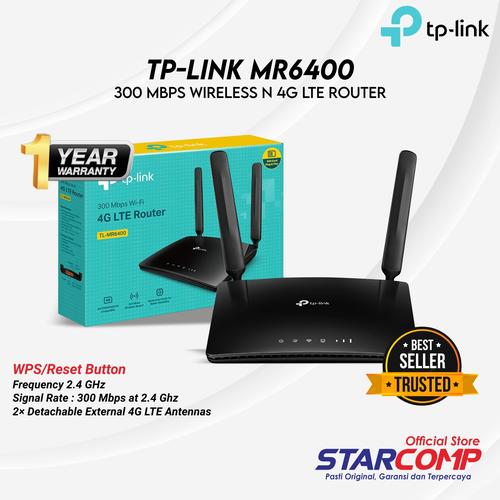 Promo TP-LINK TL-MR6400 4G LTE Router 300Mbps Wireless N 4G LTE Sim ...