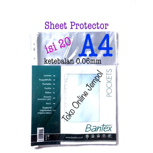 Jual A4 isi 20 Sheet Protector Bantex Plastik Pelindung File dok ...