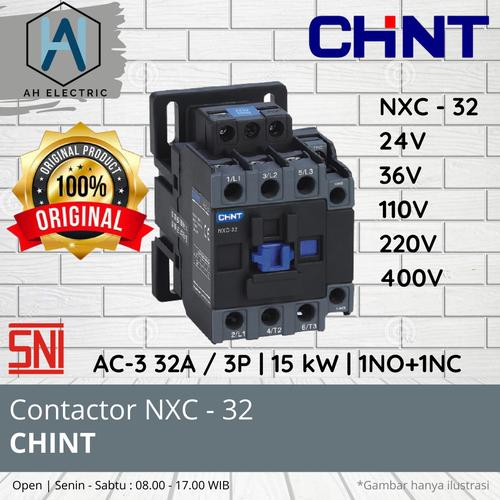 Jual Contactor / Kontaktor CHINT NXC32 NXC-32 24V 36V 110V 220V 400V - 220V - Kota Semarang - AH ...