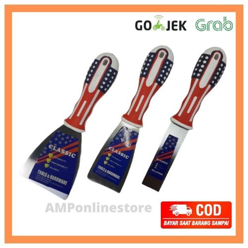 Jual Kape Gagang Karet Scraper USA Classic Stainless Handle Karet Skrap ...